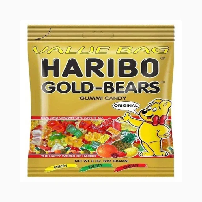 For HARIBO Gold Bears Gummy Candy 80G Fruit Juice Flavored Sour & Sweet ...