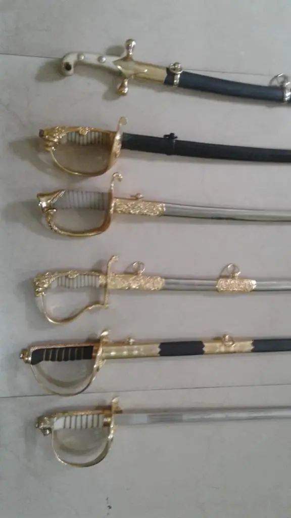 Flag Raising Ceremony Command Sword Antique Imitation Metal Sword Brass ...