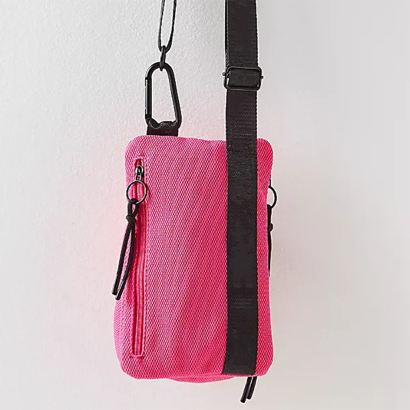 Mini Cross Body Daily Sport Mesh Phone Pouch Sling Shoulder Traveling ...