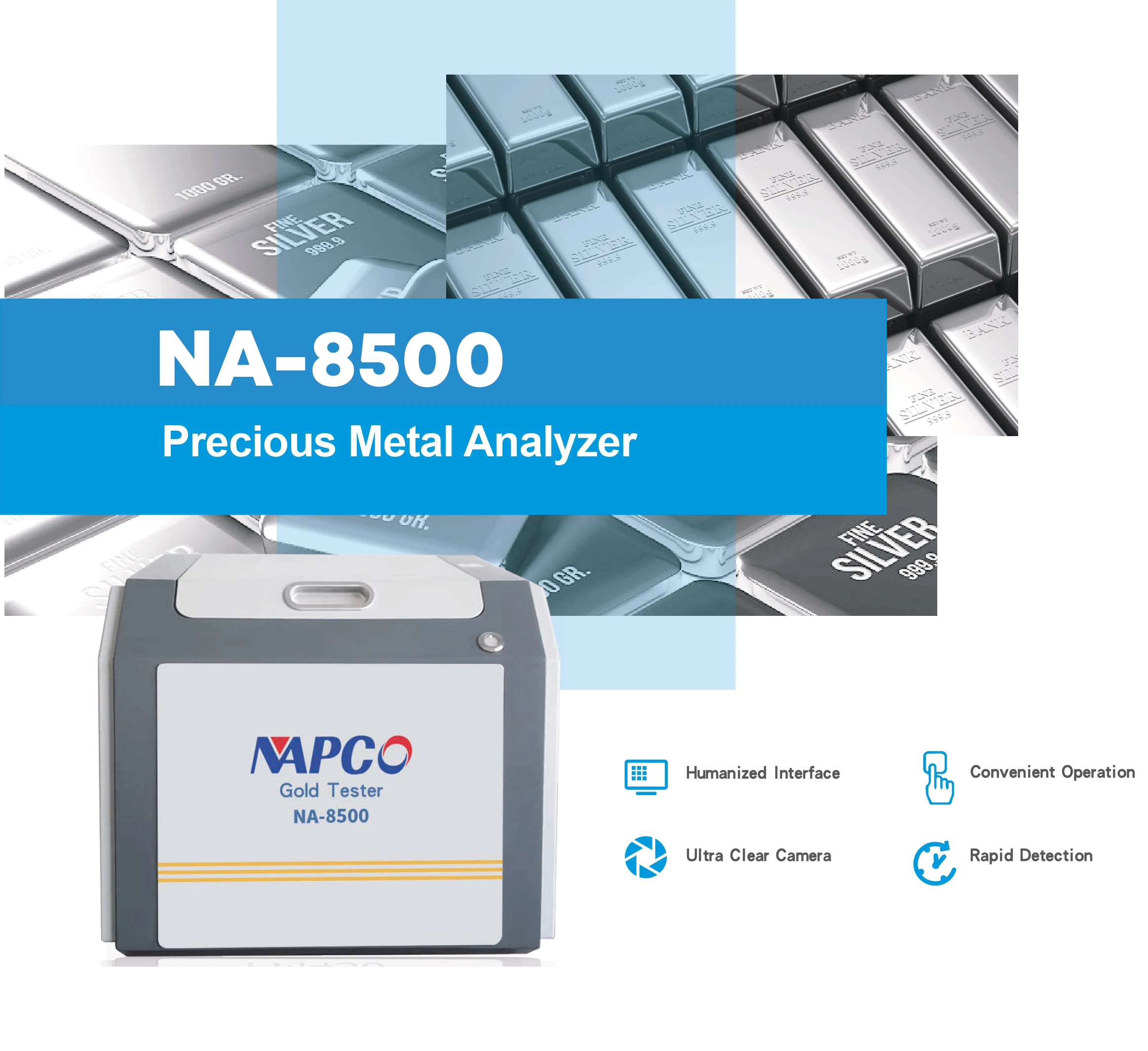 NA8500 Gold Purity Testing Machine - Precise XRF Detector