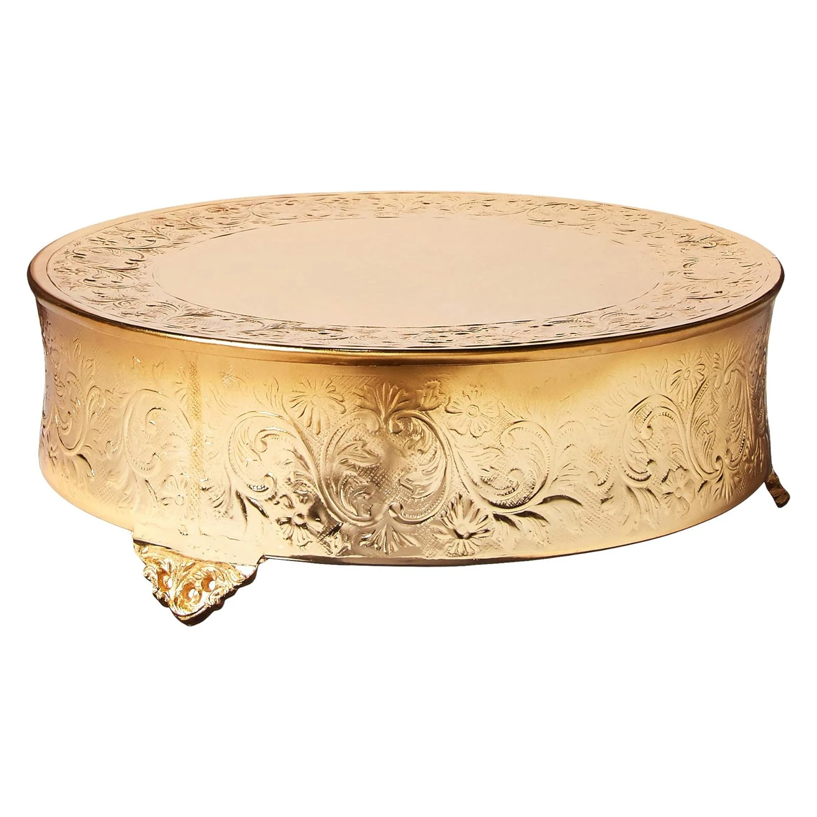 Aluminum Embossed Square Cake Stand Gold Finished Indian Wholesale ...