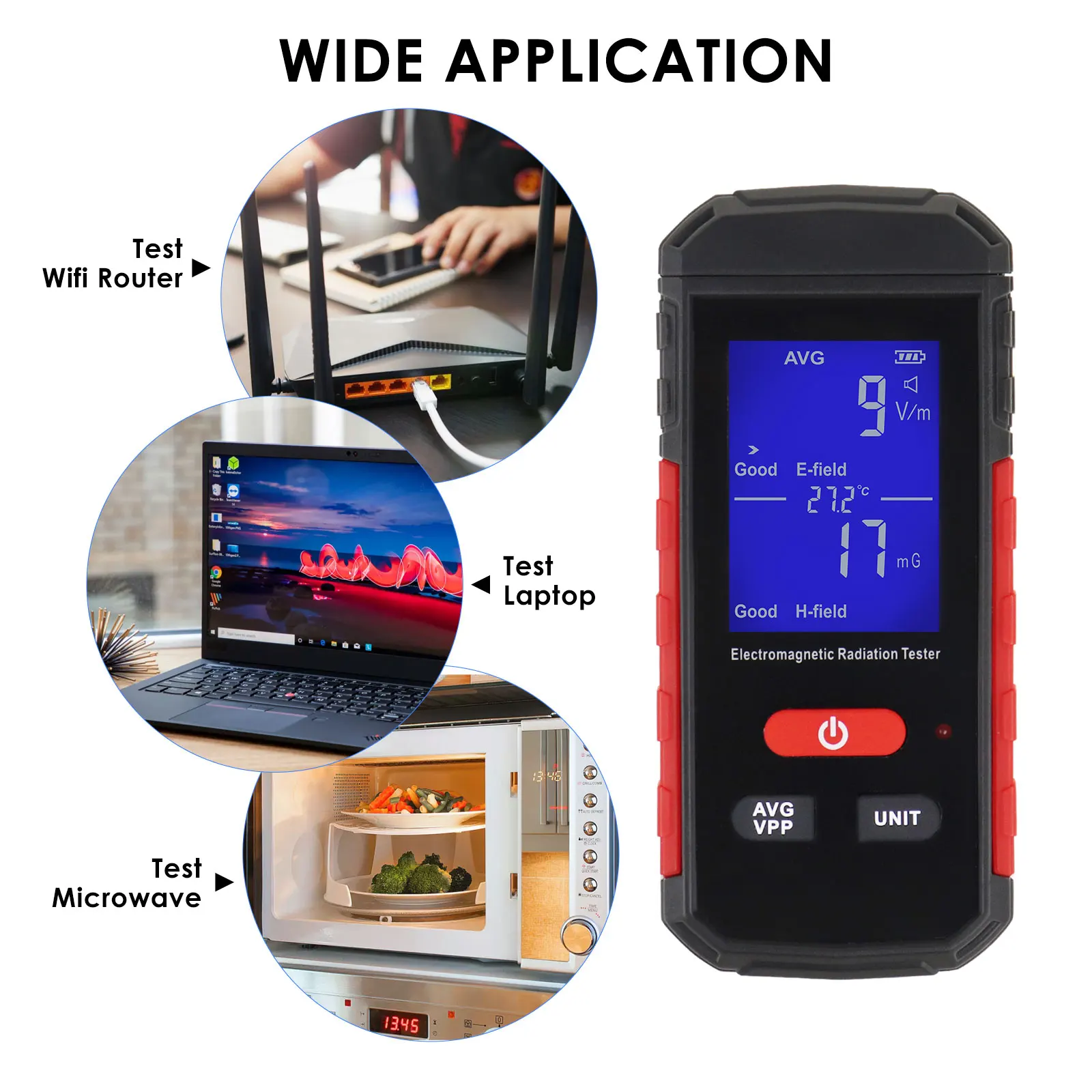 Durable Digital EMF Meter - Electromagnetic Radiation Detector