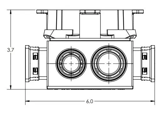 8-inlet 1-Outlet PVC ENT Conduit Slab Box - Durable & Efficient
