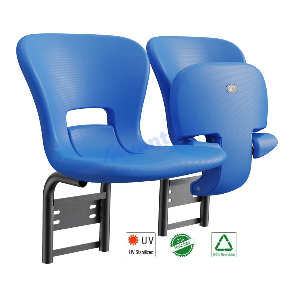 Avant Fixed Folding Seats Bule Hdpe Auto Tip-up Baseball Stadium Chairs ...