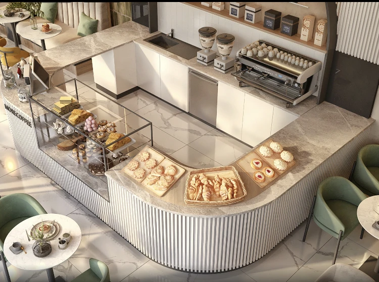 Commercial Retail Cafe Bakery bar Coffee Furniture Modern Luxury ...