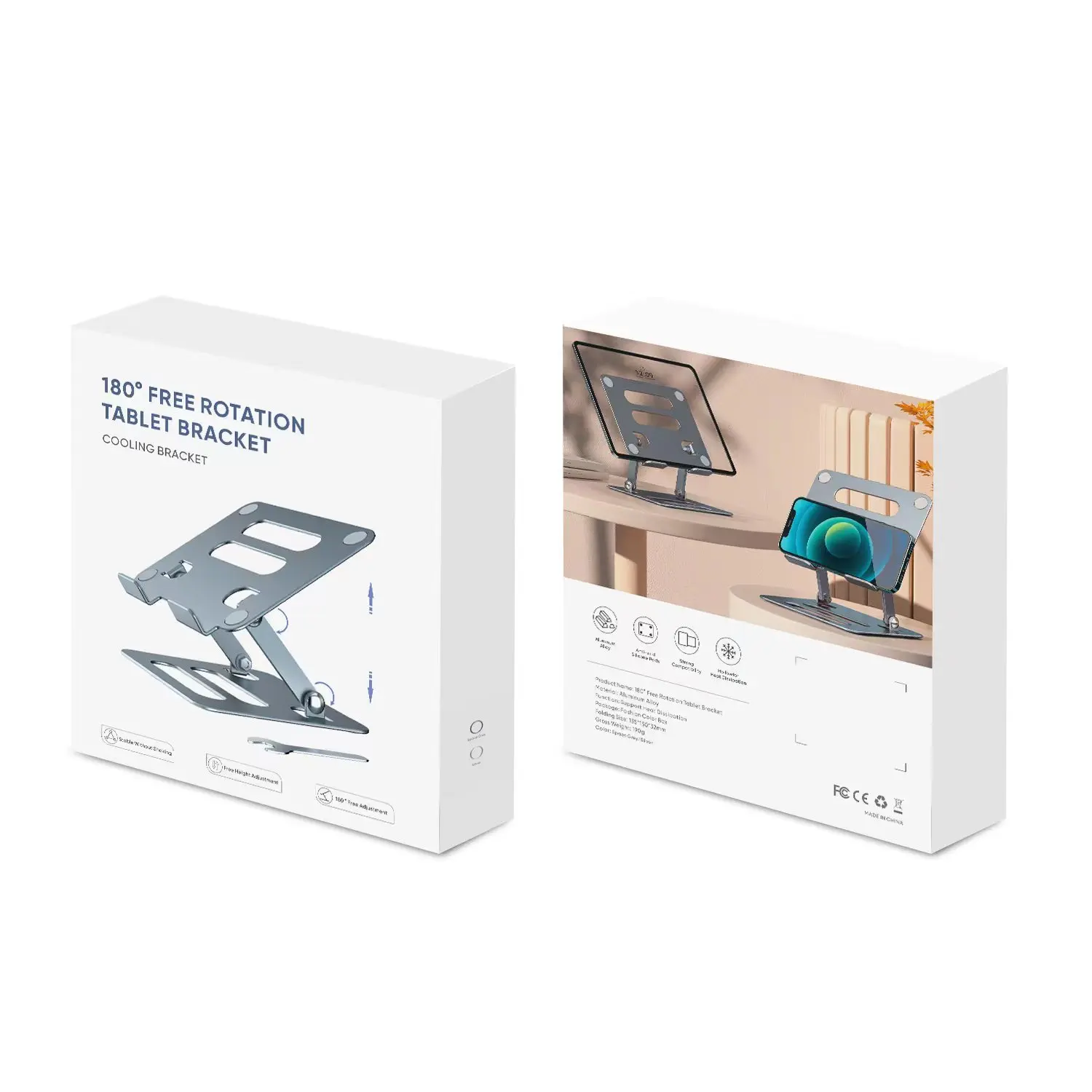 Portable Tablet Stand For Desk Universal Adjustable Metal Tablet Holder ...