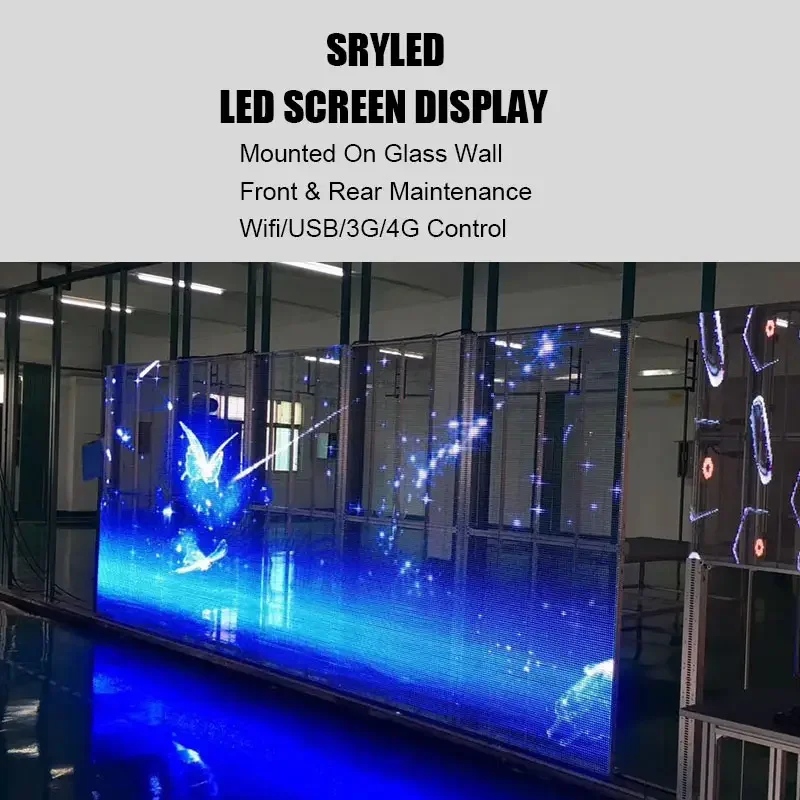 500x500mm 1000x500mm Retail Shop Window Transparent Led Display P2.6 P5 ...