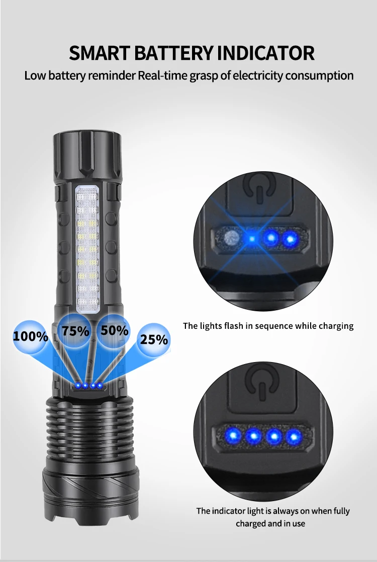 Super Bright ZOOM XHP50 Flashlight Custom logo Powerfull Torch Light ...