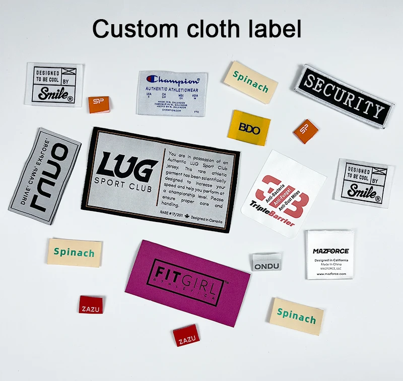 Custom Garment Labels Diy Brand logo Fabric Tag Cloth Label for Apparel ...