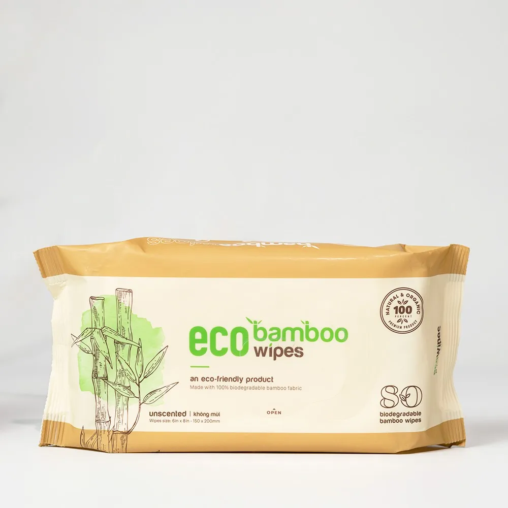 ECOLOGY WIPES BIODEGRADABLE WET WIPES SUPER SOFT BAMBOO FABRIC MADE in ...