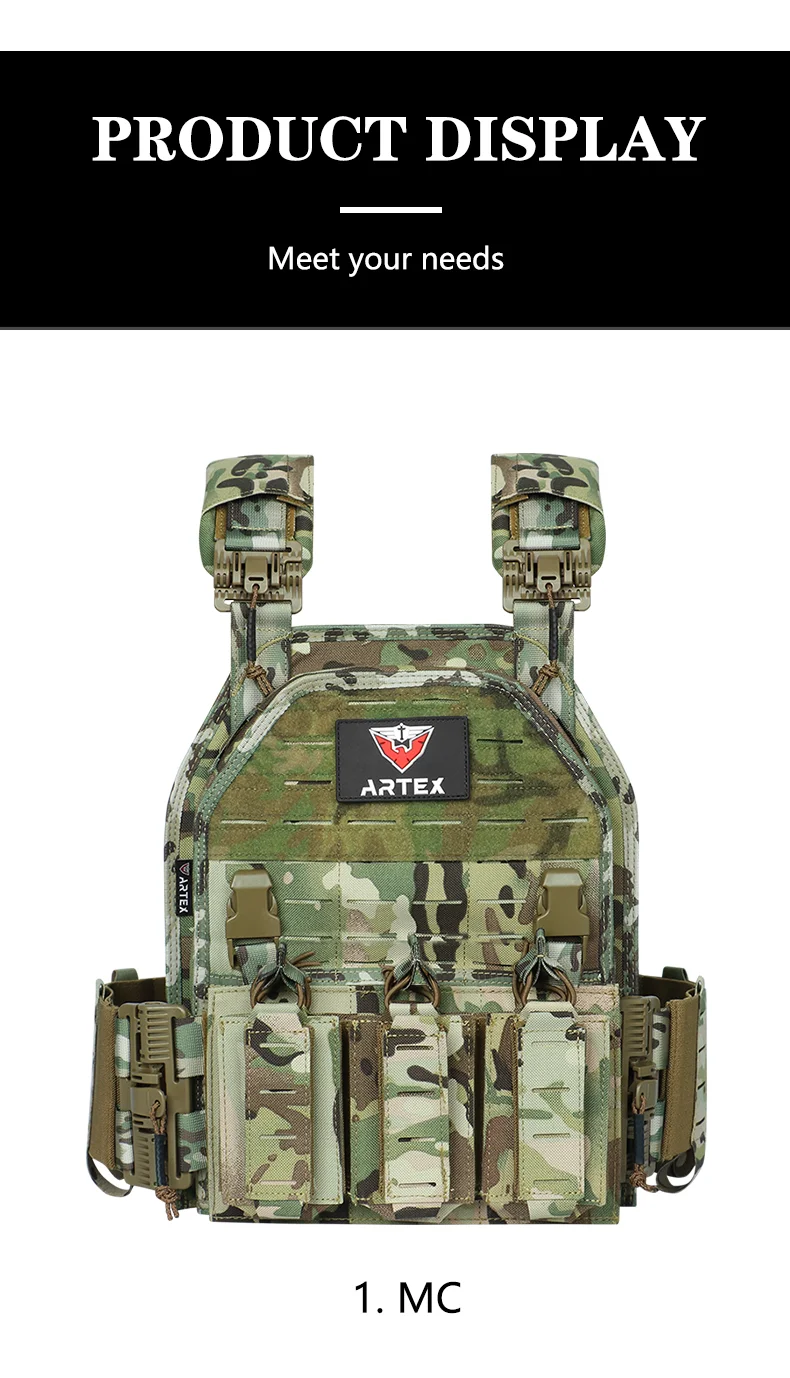 1000d Polyester Plate Carrier - Tactical Vest with Molle