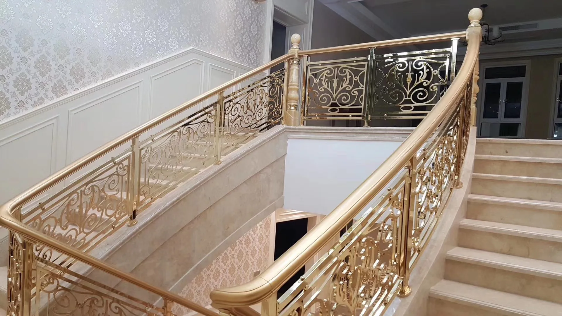 Gold Plated Balustrades - Luxury Railings for Hotels & Villas