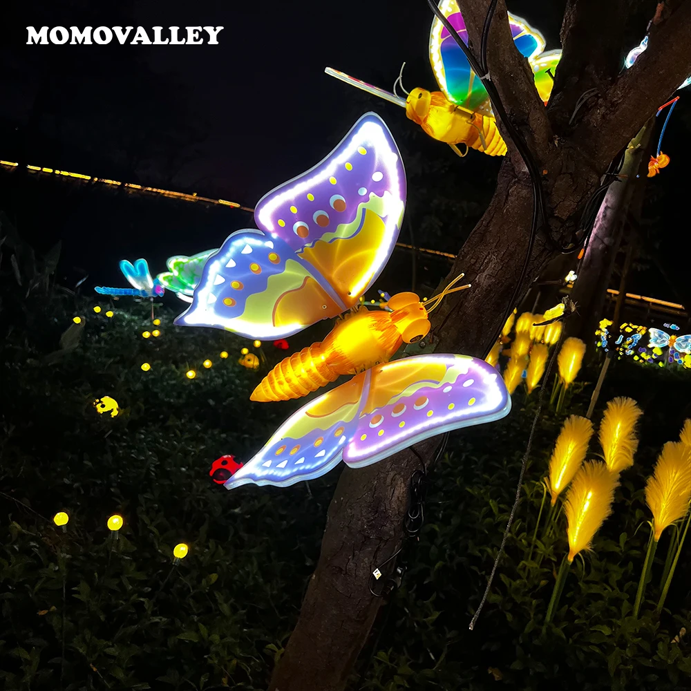 Garden Moth 3D Monarch Butterfly LED Christmas Lights - Waterproof ...