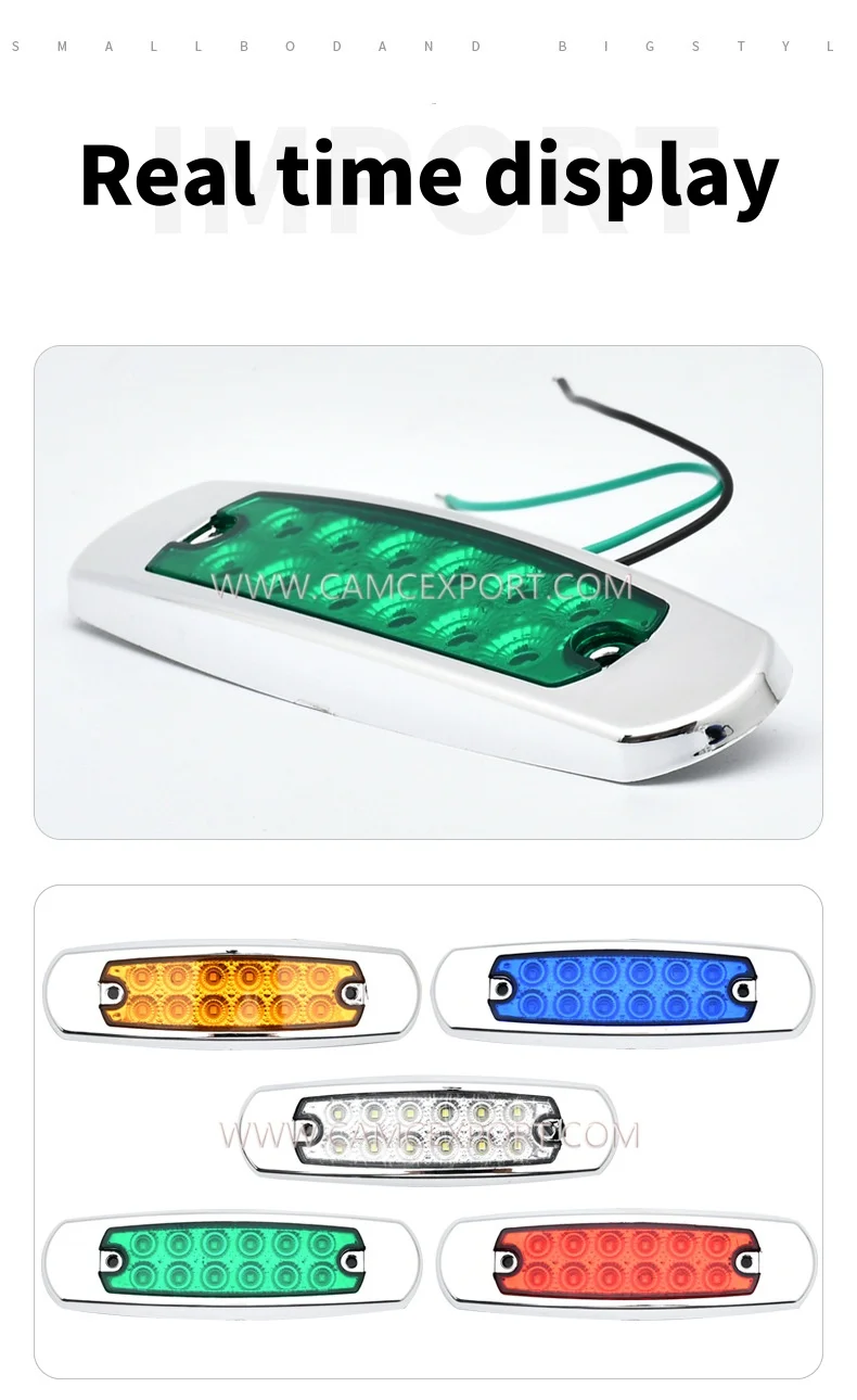 Mini Led24v Indicator Truck Side Warning Lights Blue Super Bright ...