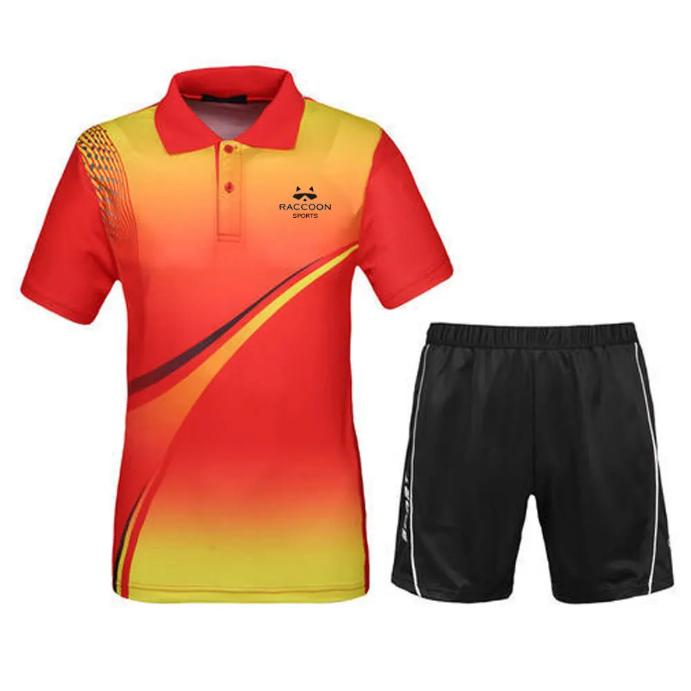 Sublimation Tennis Uniform Set Custom Own Team Badminton Jerseys Shorts ...