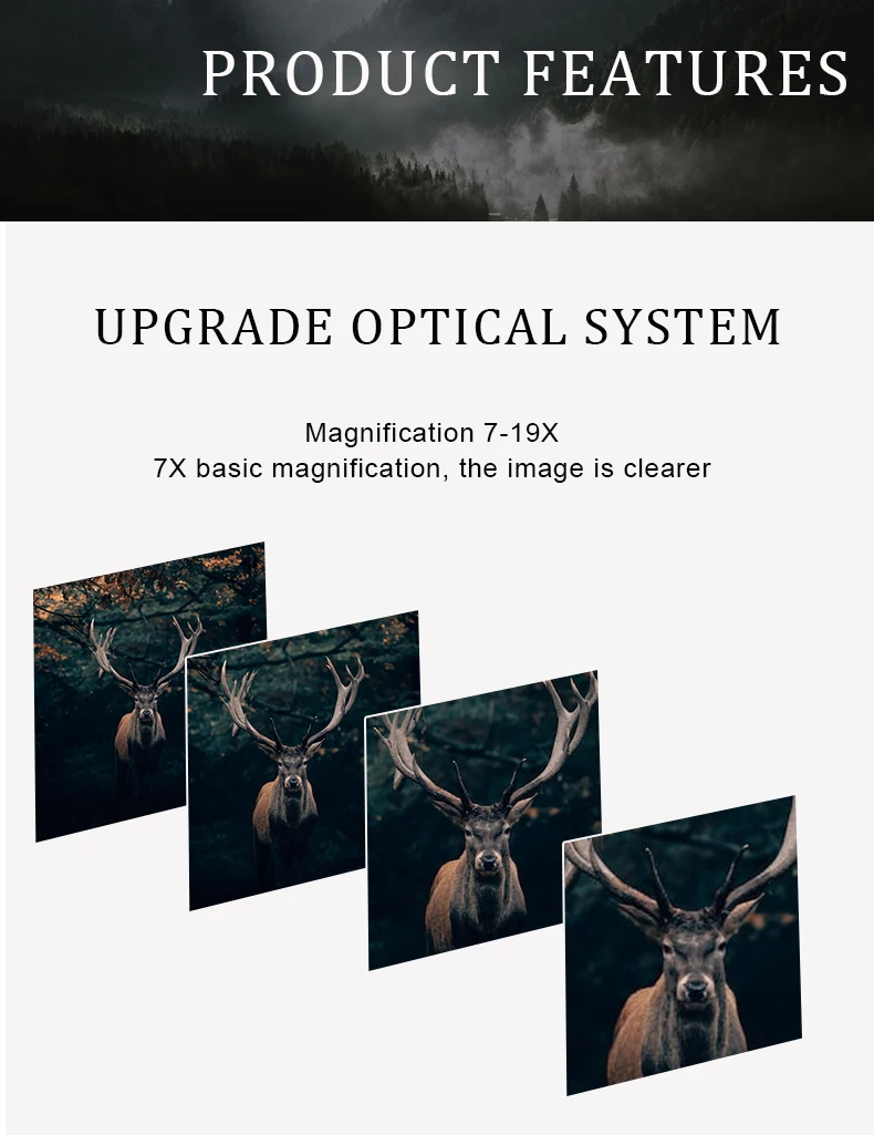 7-19x Magnification 40mm Objective Size Can Observe 300-600m Can Be ...