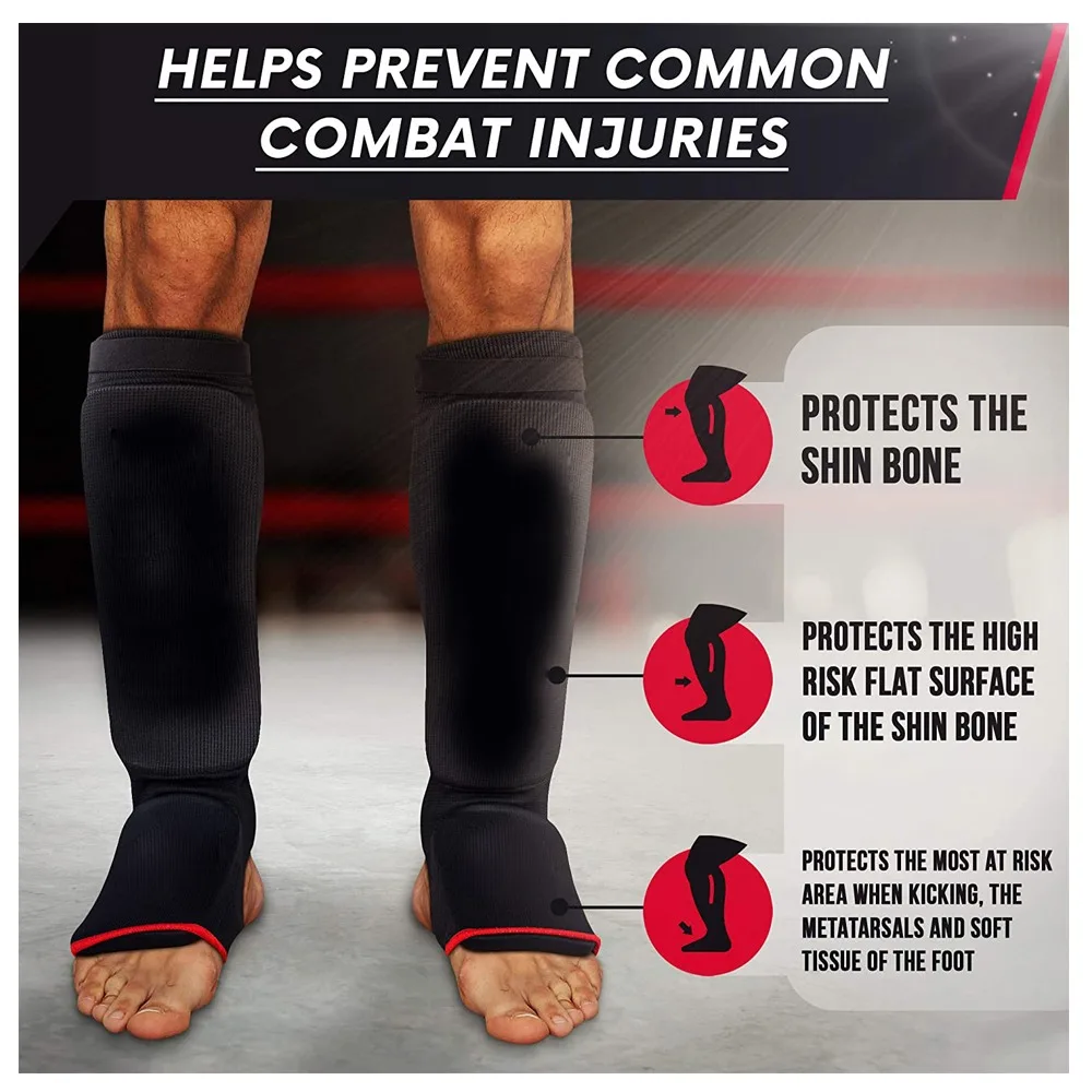 Wholesale Training Equipment Boxing Shin Pads Shin & Instep Guard - Buy ...