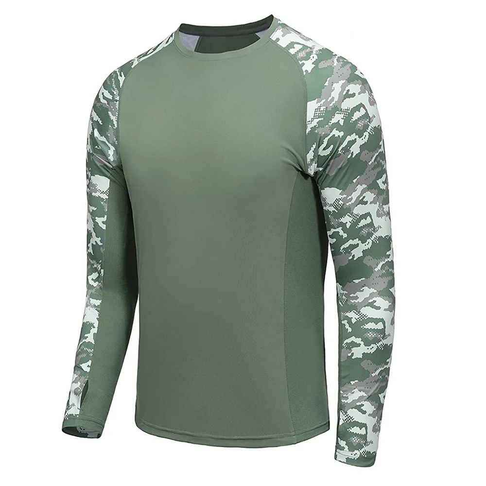 Custom Men's Quick Dry Long Sleeve Fishing Jersey Breathable Sportswear in XL UPF 50 ...