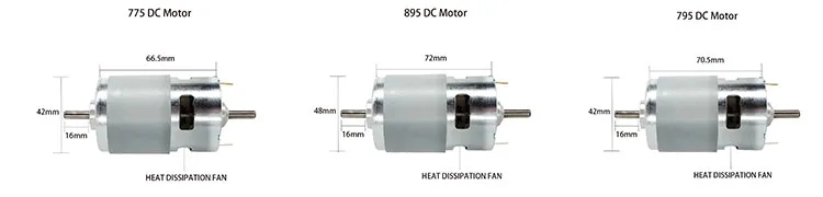 48mm 12V 3000rpm 775 DC Motor for Lathe - Long Life Low Noise