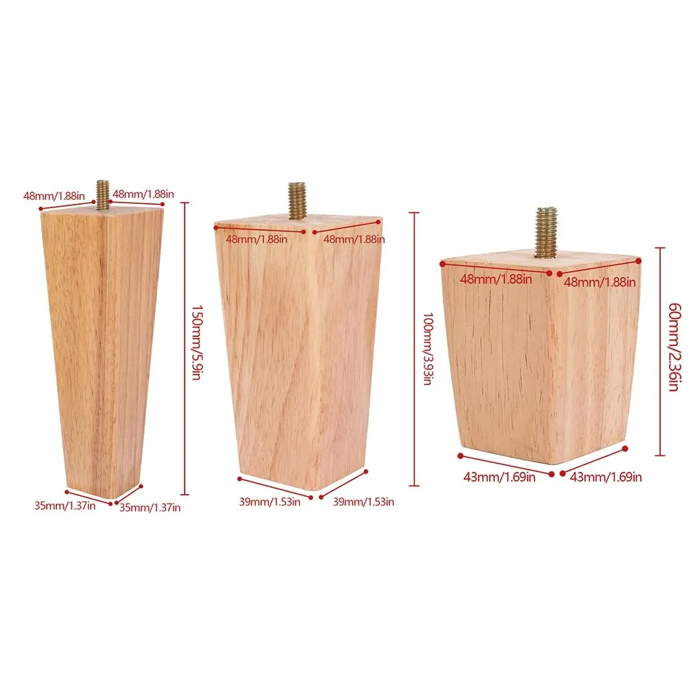 Rounded Wooden Sofa Legs 10cm Solid Wood Sofa Feet With Screws Chair Cabinet Table Feet Supplier ...