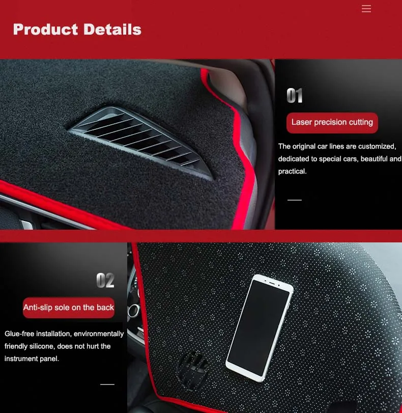 Wholesale Car Dashboard Cover Sun Protection Dashboard Avoid Light Mat ...