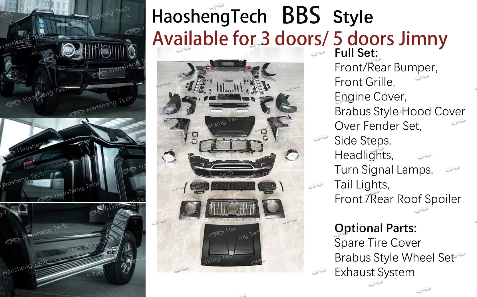 G63 AMG Wagon B Style 3 Door 5 Door Modified Accessories for Suzuki Jimny