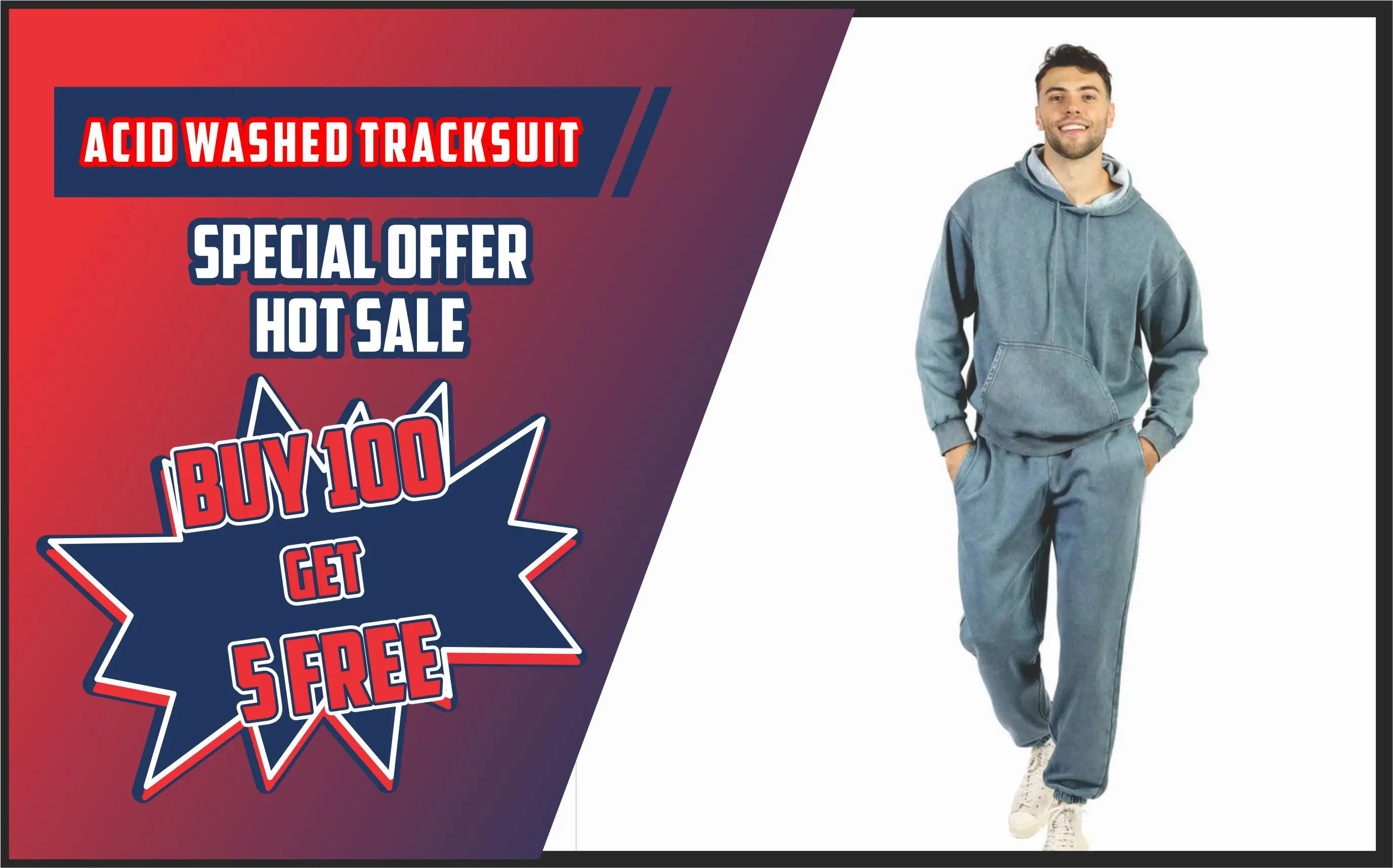 Custom Puff Print Logo Streetwear Blank Vintage Oversized Two Piece ...