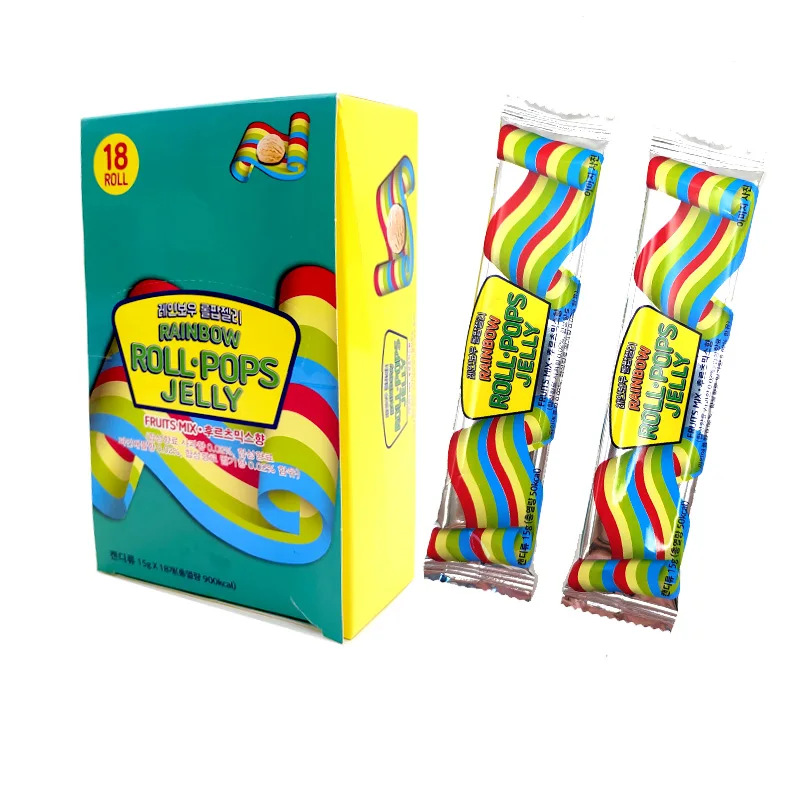 Custom Fruit Roll Up Mix Flavored Snacks Rainbow Jelly Fruit Roll Ups ...