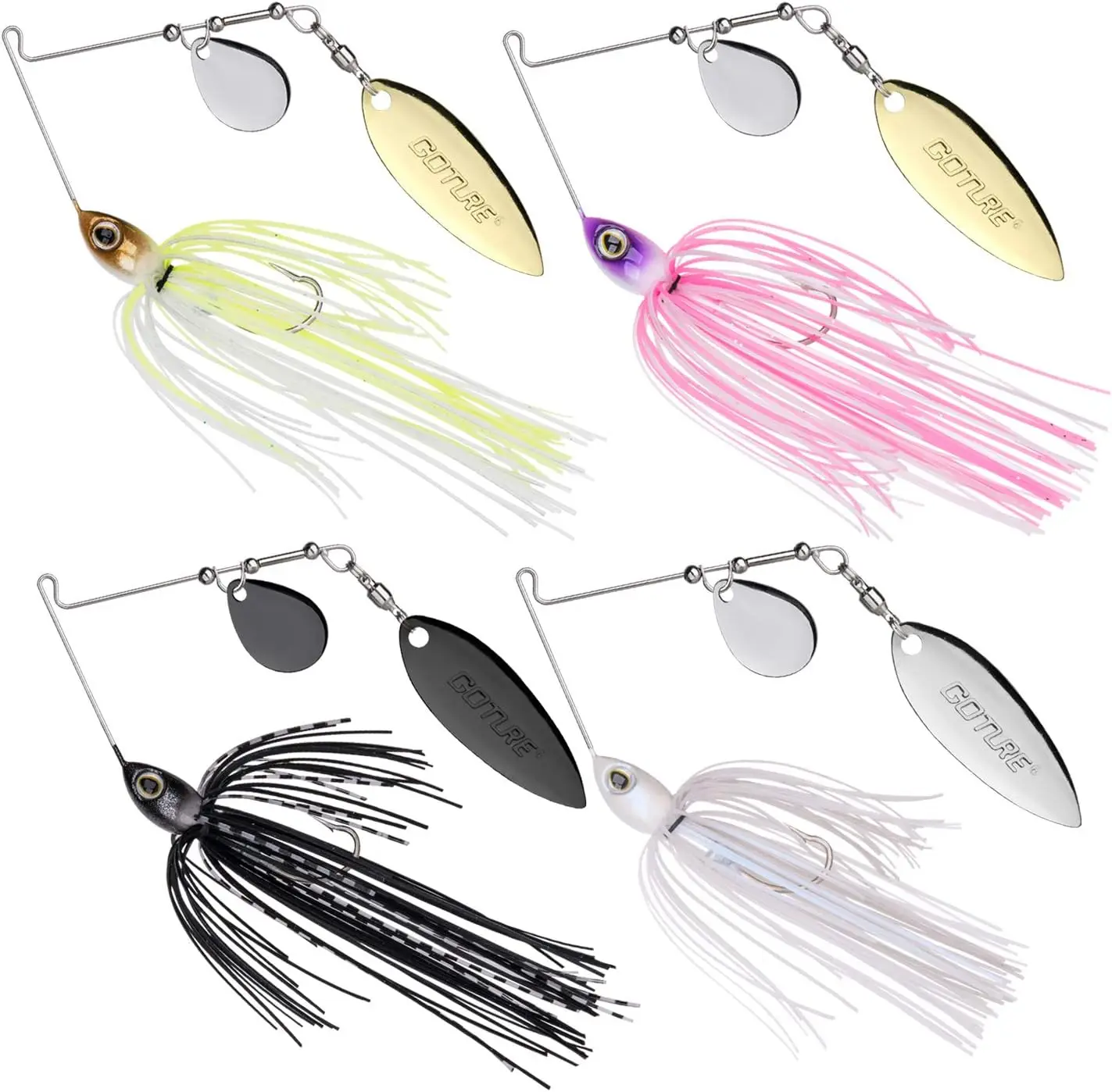 Multi Blade Fishing Spinner Bait Bass Pike Lure Spinnerbaits - Buy ...