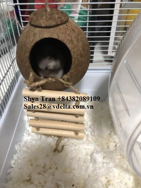 Natural Coconut Shell Hamster Nest - Sustainable & Durable