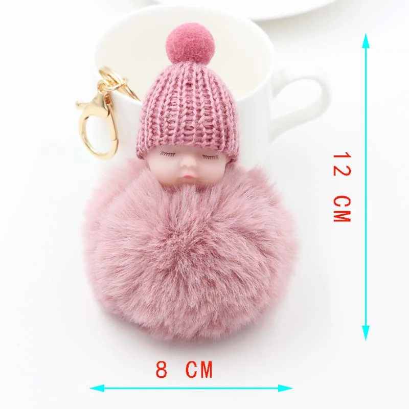 Cute Puff Key Rings - Factory 8CM Bag Charm Accessories