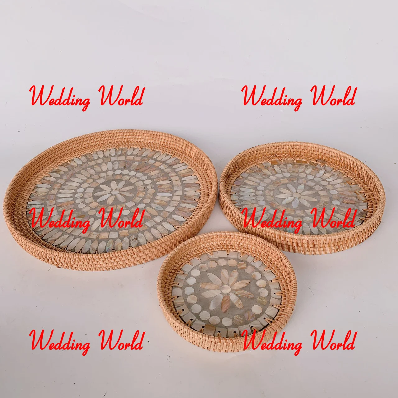 Customized Size Rattan Tray Round Shape Handmade Designer Platter ...