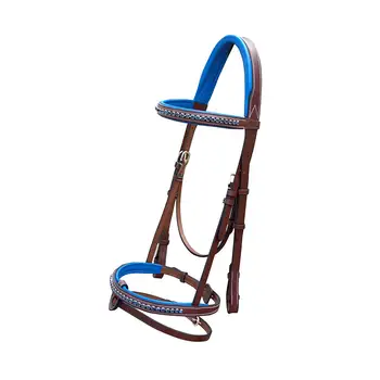 Snaffle Bridle With Navy Padding High Quality Western Leather Bridle ...