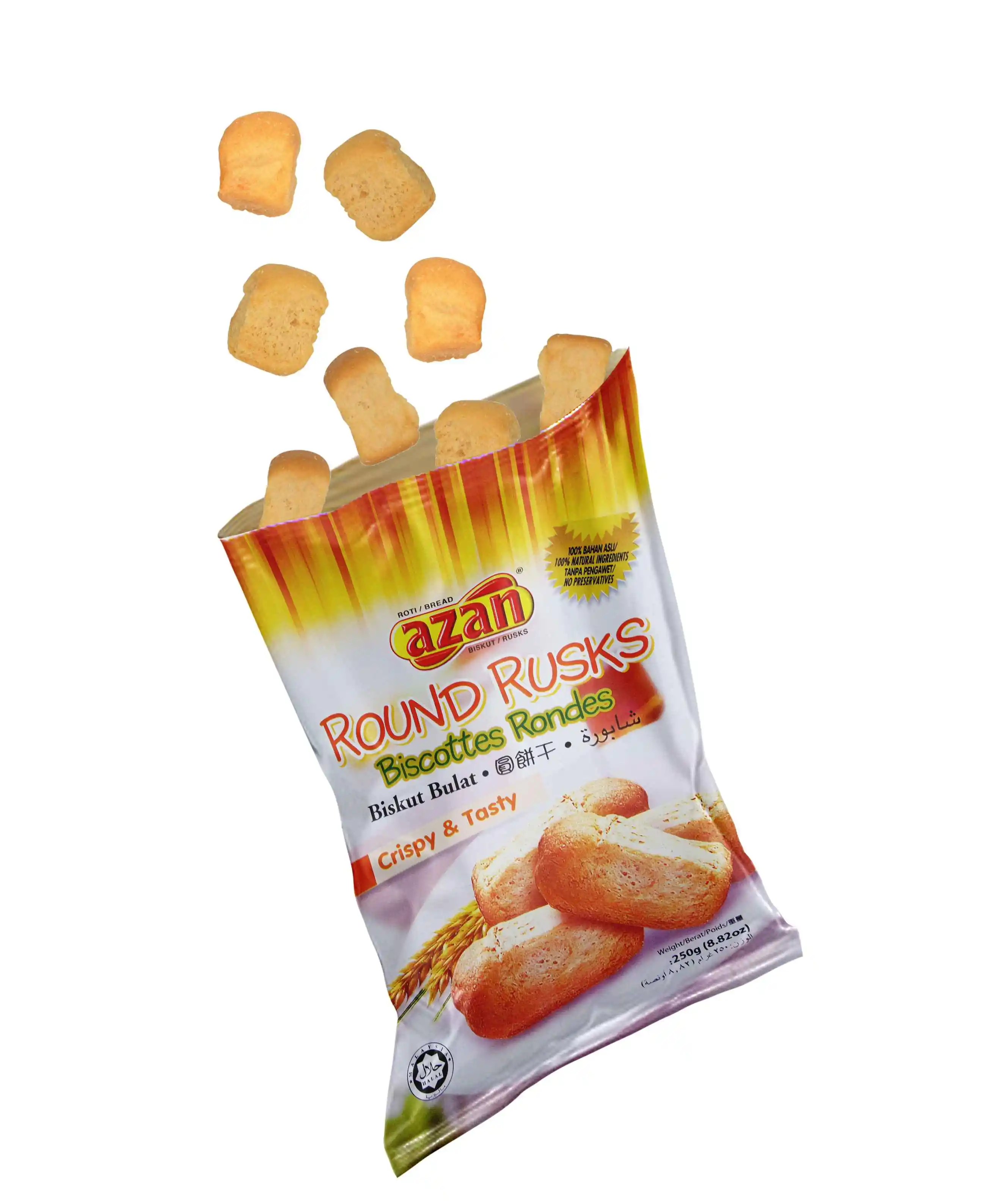 Factory Price Round Rusks Crispy And Tasty 100% Made From Natural ...