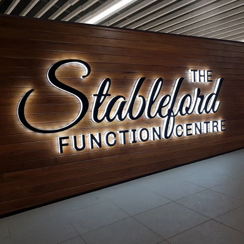 Custom Outdoor Metal Backlit Company Logo Backlit Sign Letter Lettera ...