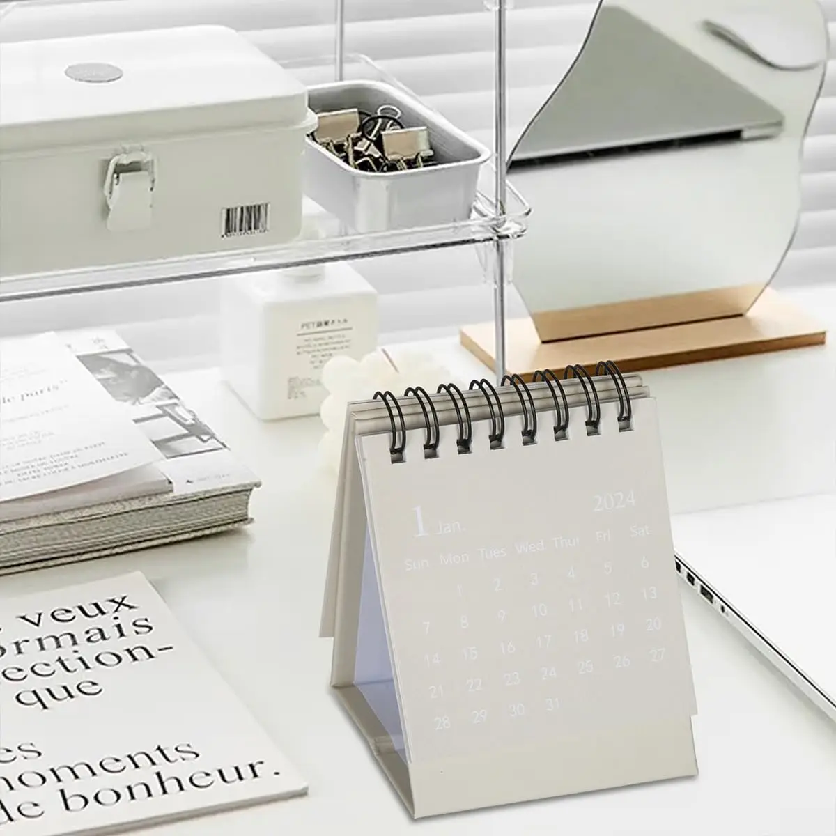 Classic Beige Brown Aesthetic Minimalist Design 2024 Thick Paper Board ...