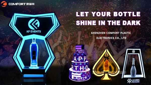 Custom Message Board Bottle Presenter Service Vip Dollar Led Bottle ...