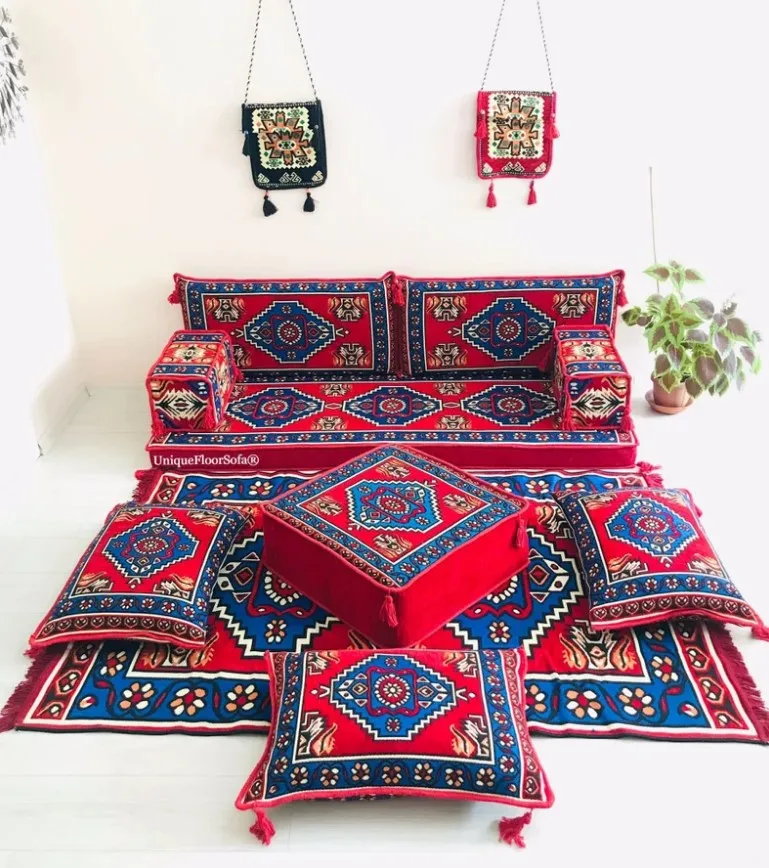 Arabic Floor Sofa Living Room Full Sets - 190cm / 6feet / 75 Inch - 1 ...