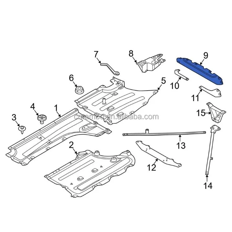 BMW IX3 G08 X4 G02 X3 G01 Underbody Panelling Rear Undershield 51757404241