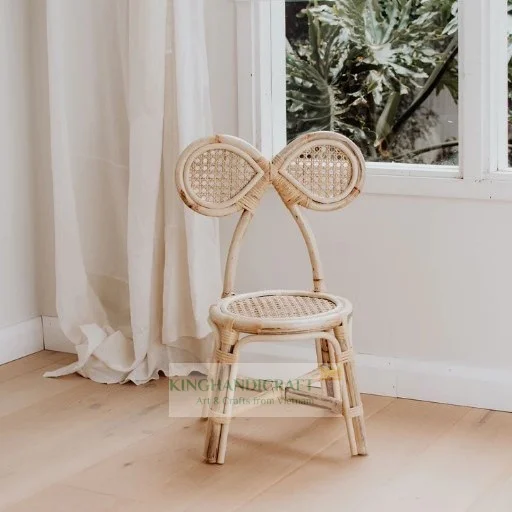 Rattan Bow Chair For Kids Kid Furniture Decor Item Natural Wicker Kid ...