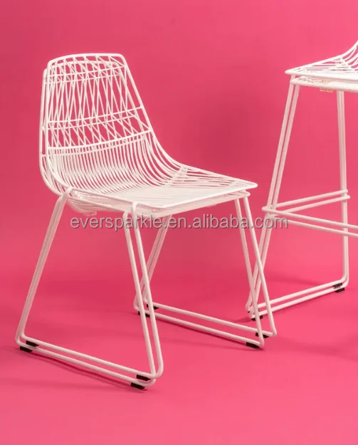 Event Banquet Outdoor Chair Black Metal Frame Steel Mesh Outdoor Wire ...