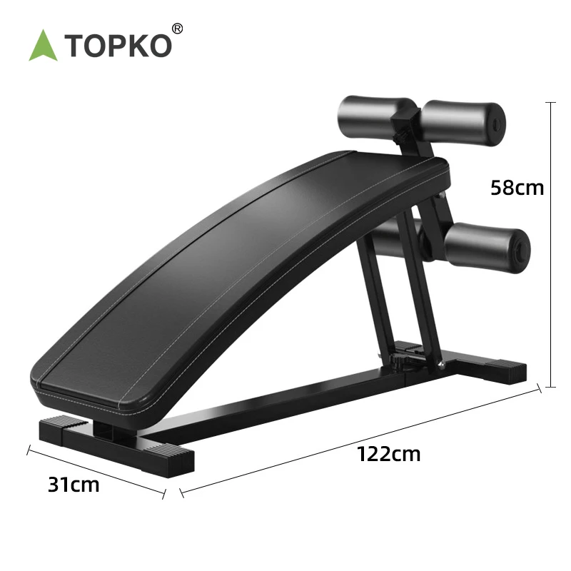 Topko Portable Sit Up Bench Bodybuilding Home Gym Multi Function Bench ...