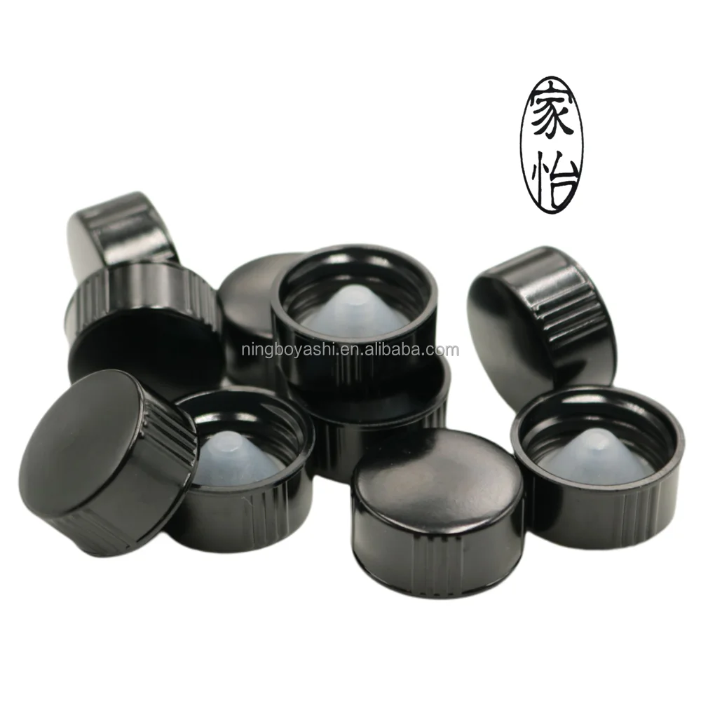 22-400 Black Cone Lined Phenolic Polyseal Cap Continuous-thread Cap ...