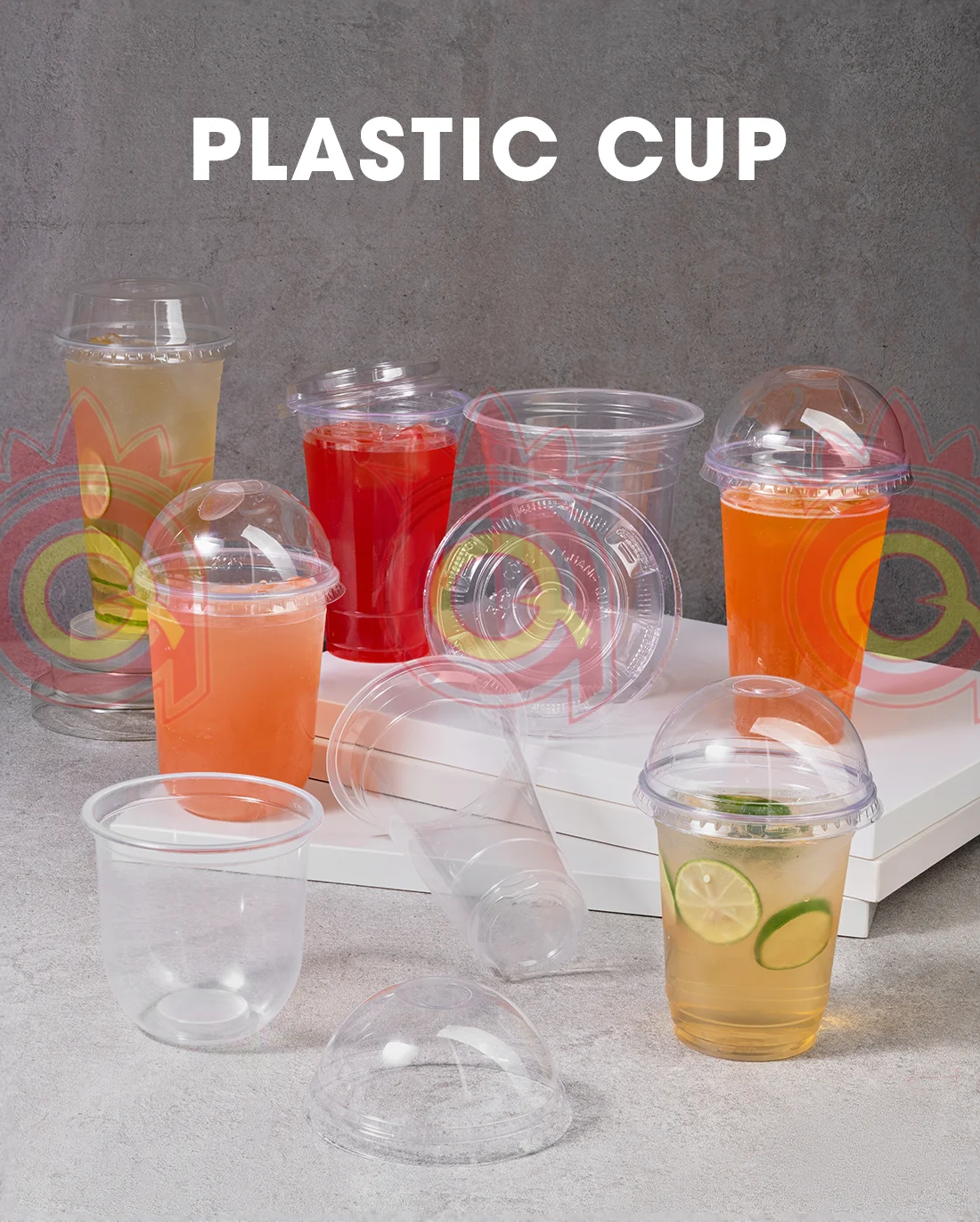 Wholesale Printed Logo Disposable Transparent PP,PE Plastic Coffee Cups ...