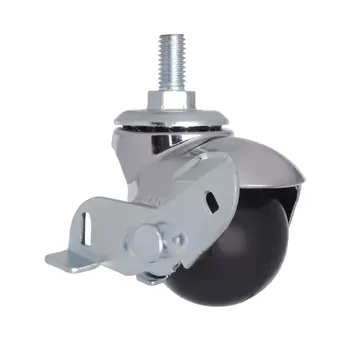 1.5 Inch M8 Locking Caster With Chrome Coating Polypropylene Wheel ...