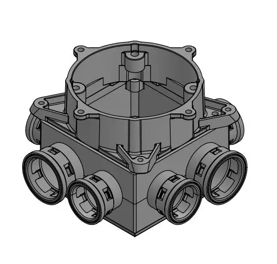 8-inlet 1-Outlet PVC ENT Conduit Slab Box - Durable & Efficient