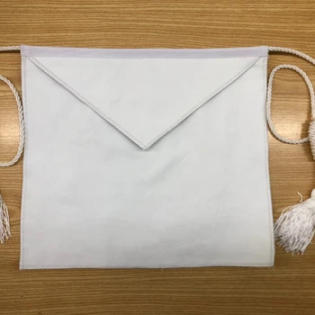 Masonic Regalia White Plain Masonic Apron Customized Hand Embroidery Pu Leather Masonic Custom ...