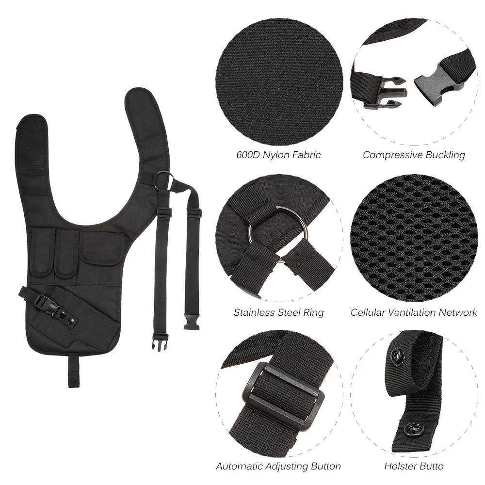 Portable Shoulder Holster Tactical Chest Hidden Underarm Hunting Chest ...