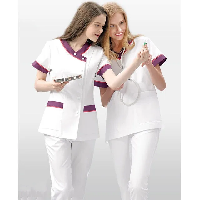 Best Seller Hospital Uniform Medical Scrubs Set Color White Highest ...