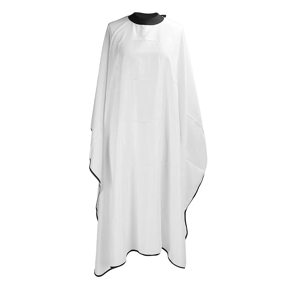 White Color Salon Cape Polyester Haircut Apron Hair Cut Capes High Quality Waterproof Barber ...